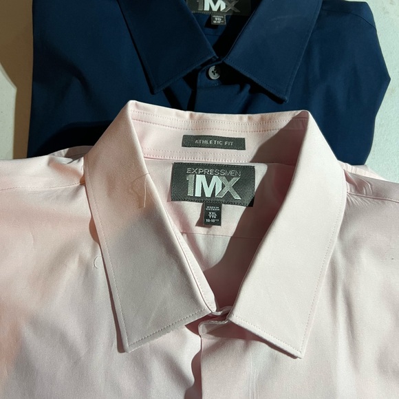 Express | Shirts | Express Imx Pink And Blue Shirts | Poshmark
